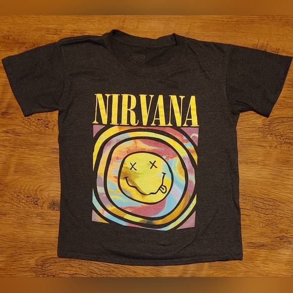 Memorabilia | Tops | Nirvana Nevermind Smiley Face Shirt Band Merch Tee ...